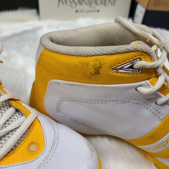 Dada Supreme | Shoes | Dada Supreme Whiteyellowwhite Leather Midtop ...